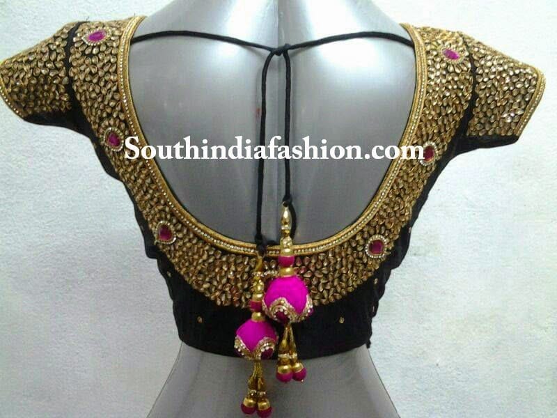 Dazzling Kundan Work Bridal Blouse – South India Fashion