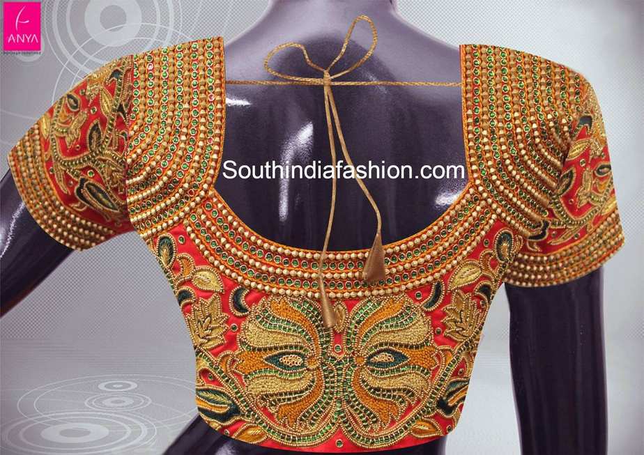 Intricate Work Designer Blouse – South India Fashion