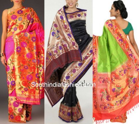 Gorgeous Designs And Patterns of Paithani Silk Sarees!