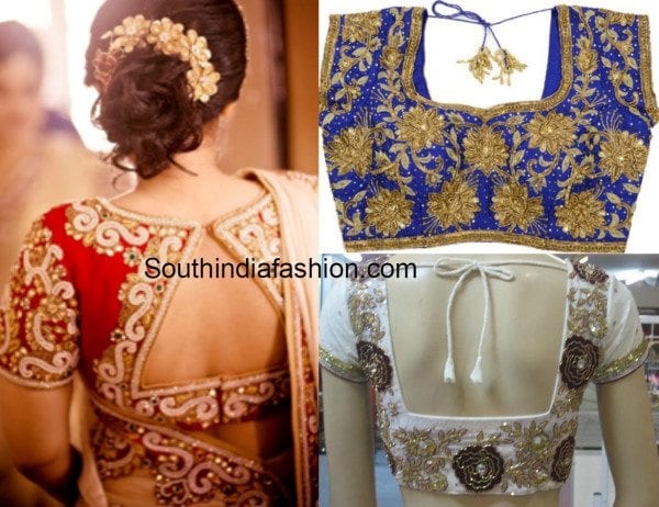 Beautiful thread work blouse patterns to team up your sarees with!