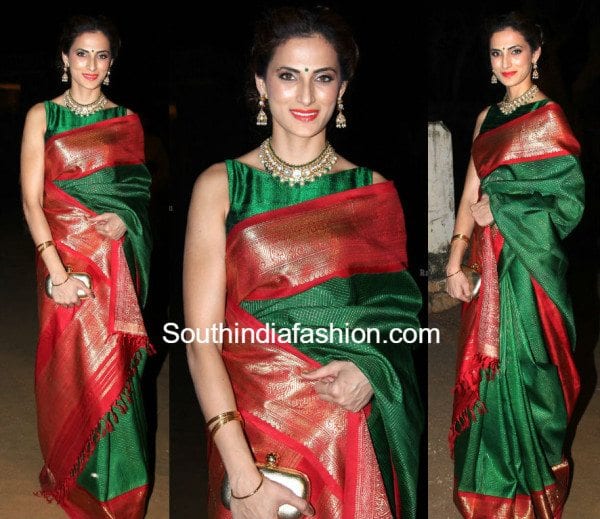 Shilpa Reddy in a Traditional Saree – South India Fashion