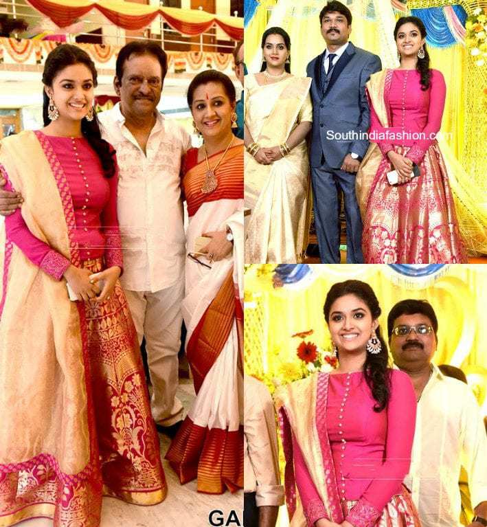 Keerthy Suresh Sister Revathy Suresh's Wedding Reception – South India Fashion