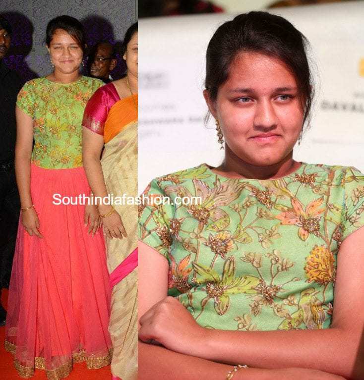 Srikanth Daughter Medha in a long gown – South India Fashion