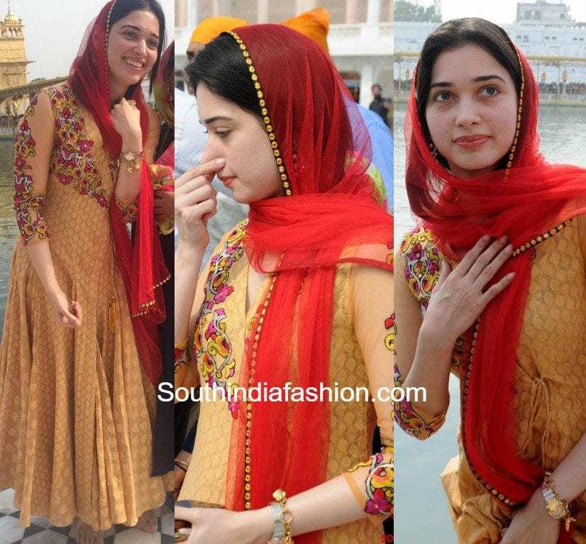 Tamannaah Bhatia at the Golden Temple – South India Fashion