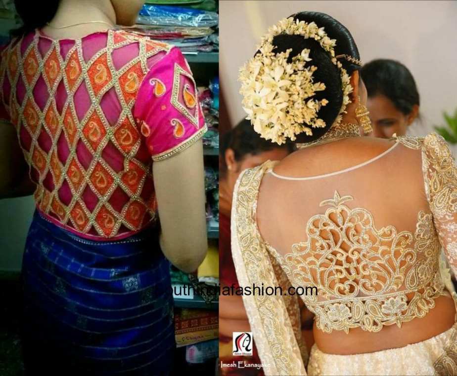 Cutwork Embroidery Blouse Designs – South India Fashion