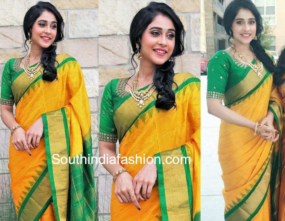 Regina Cassandra In A Traditional Saree South India Fashion