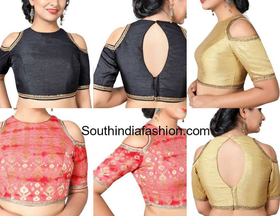 Readymade Cold Shoulder Blouse – South India Fashion