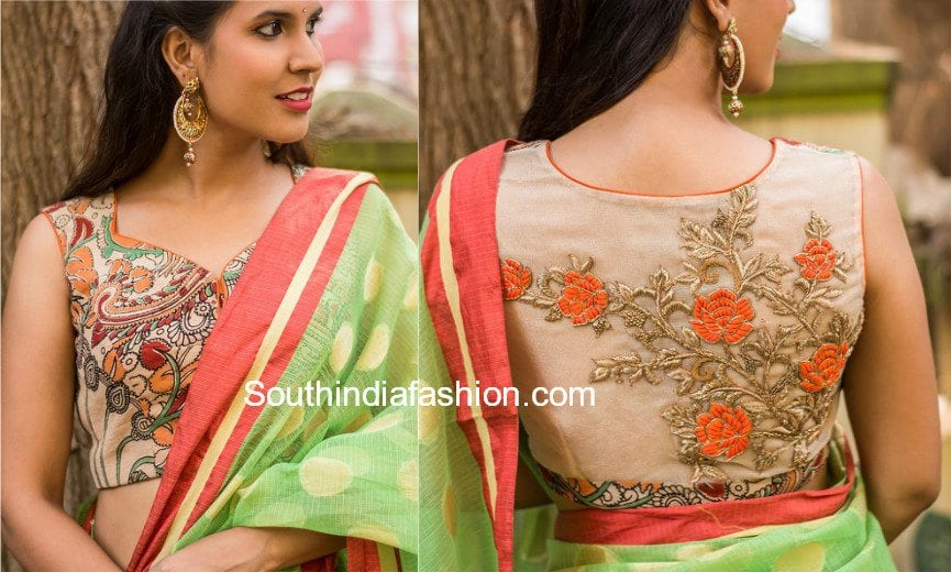 5 Stylish Net Blouse Designs – South India Fashion