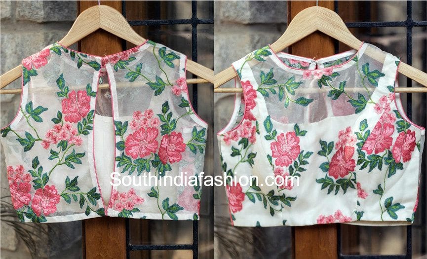 5 Stylish Net Blouse Designs – South India Fashion