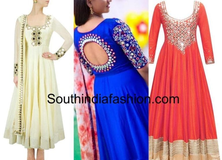 6 Stylish Neck Designs For Anarkalis – South India Fashion