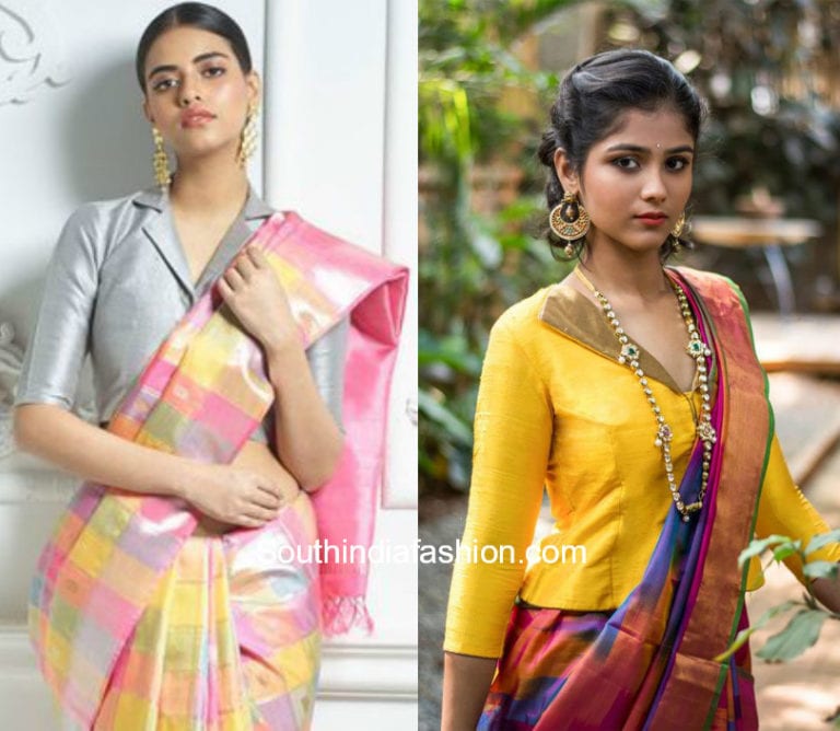 Collar Blouses For Sarees | Latest Stylish Collar Neck Blouse Designs