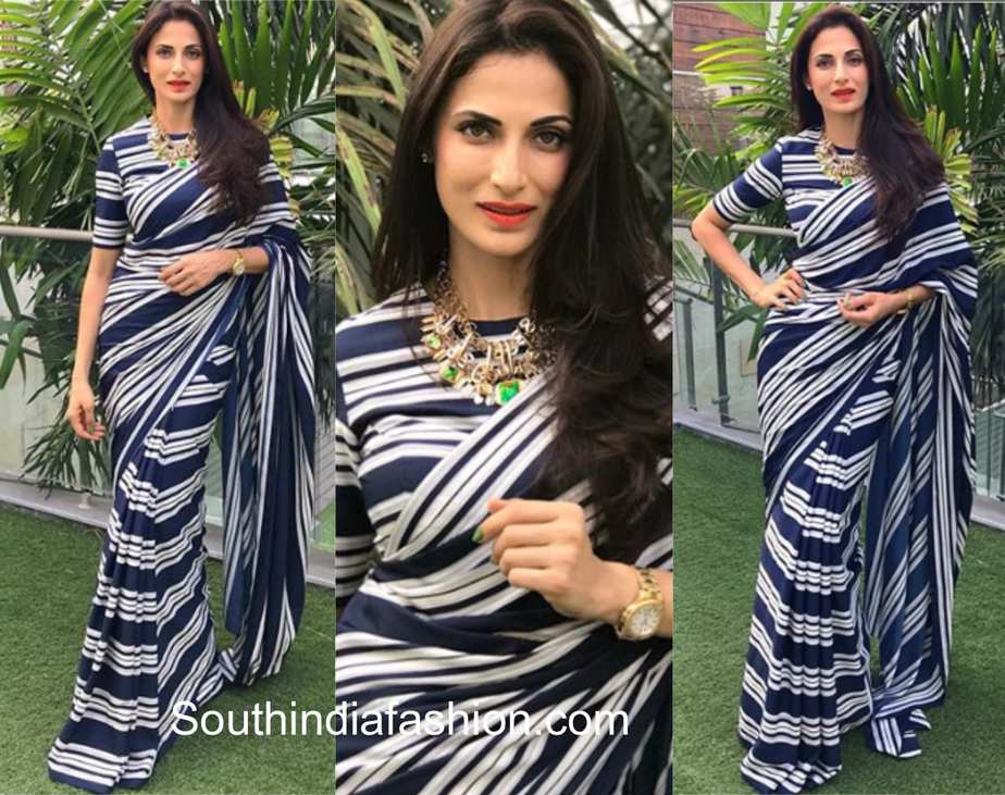 shilpa reddy saree style 2018 – South India Fashion