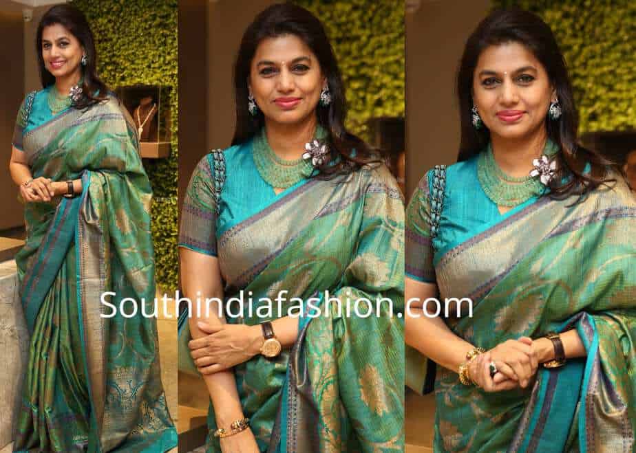 Pinky Reddy in a traditional saree – South India Fashion