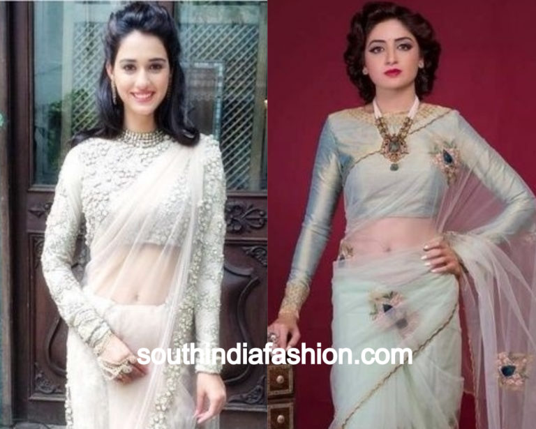 6 Fabulous Blouse Ideas for a Net Saree | Blouse Designs For Net Sarees