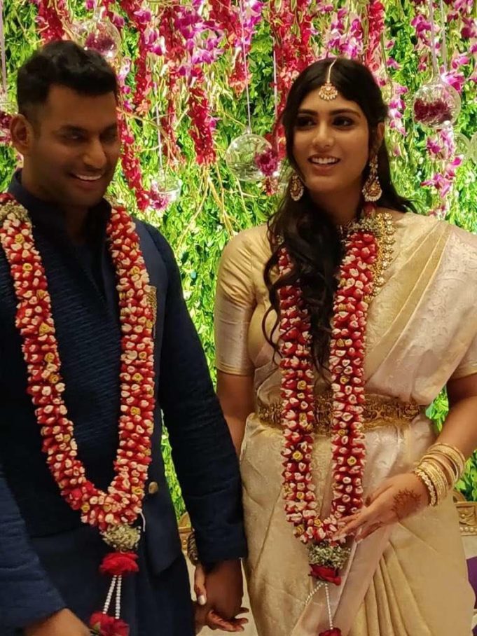 Vishal and Anisha Alla Reddy Engagement – South India Fashion
