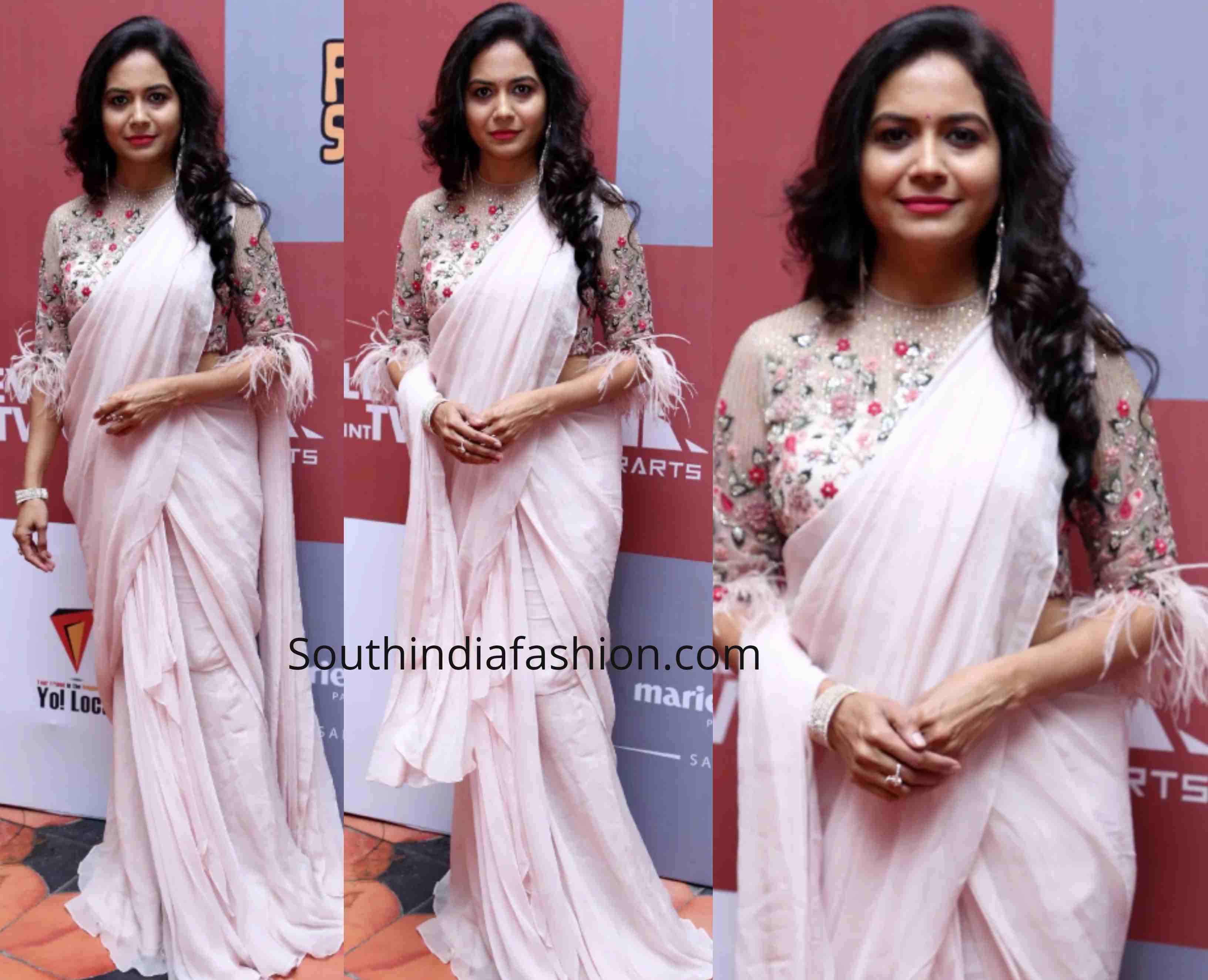 Singer Sunitha's Saree Look! – South India Fashion