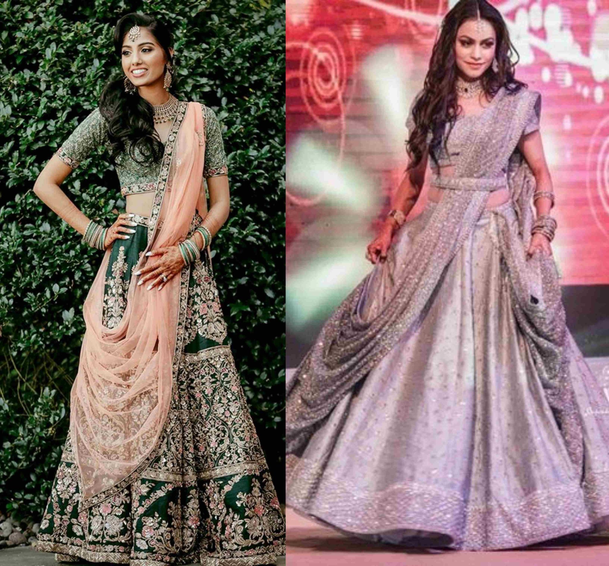 20 Lehenga Dupatta Draping Styles | Drape Dupatta In Different Styles