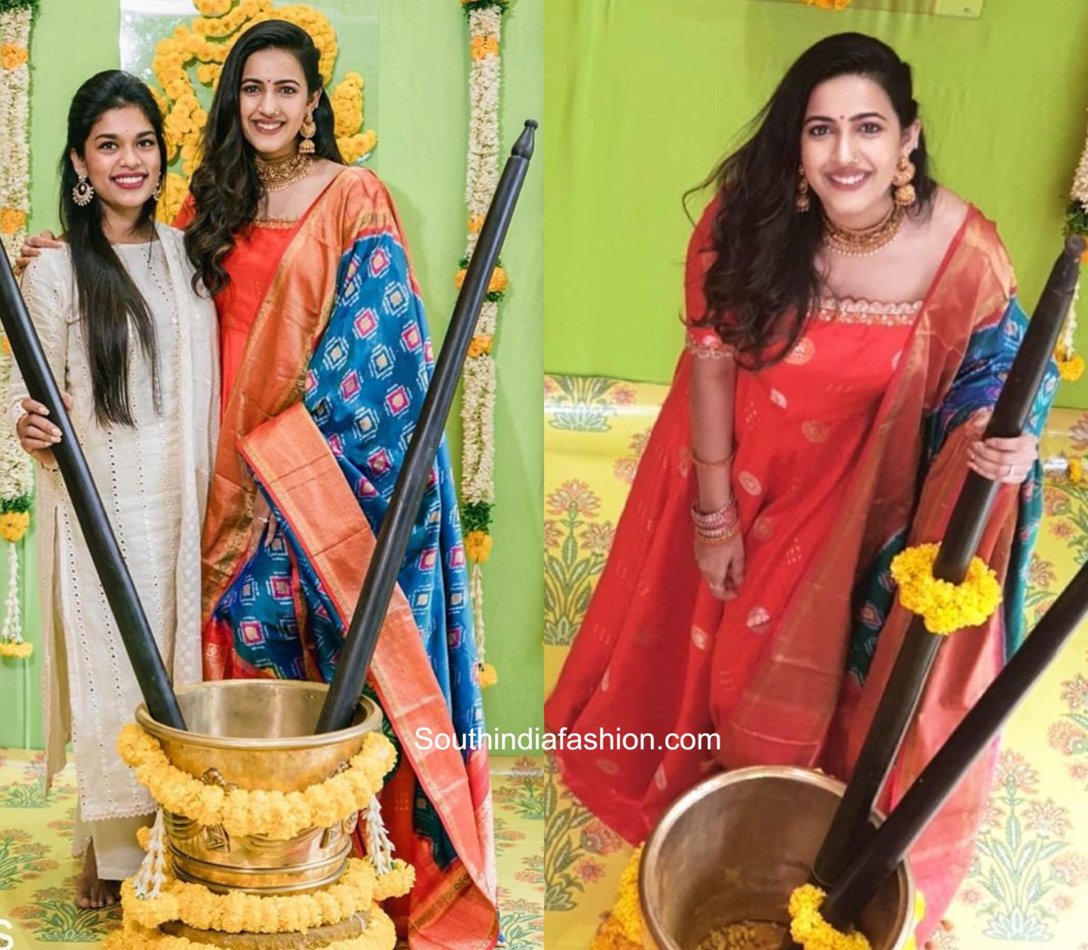 Niharika Konidela's Pasupu Ceremony! – South India Fashion