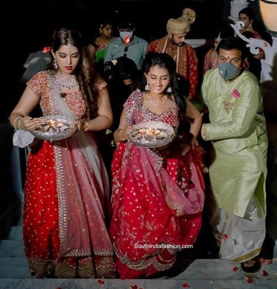 Nithiin's sister Nikitha Reddy and niece Aadya Reddy in traditional wear!