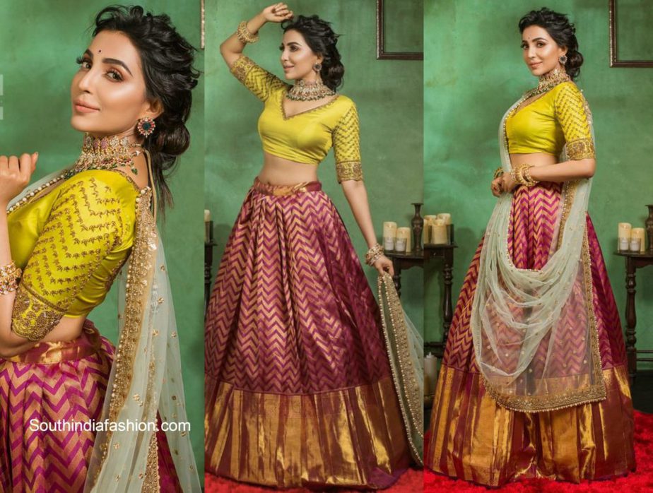 Parvati Nair looks gorgeous in this silk lehenga from Ishithaa design house