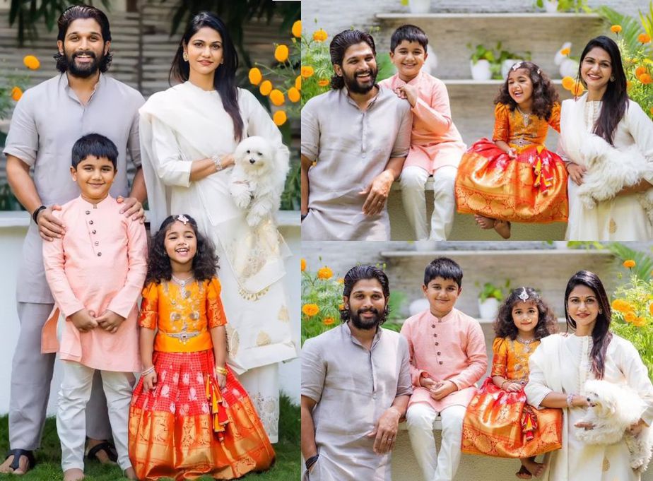 Allu Arjun's family is all smiles in their traditional attires for ...