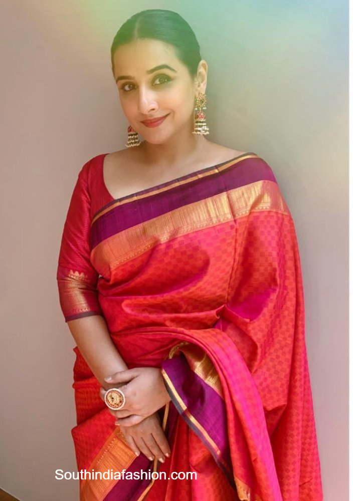 Vidya Balan in a traditional saree – South India Fashion