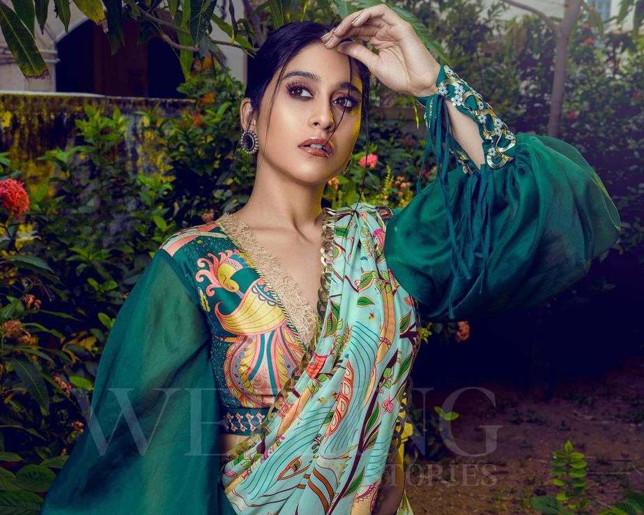 Regina Cassandra In Green Saree