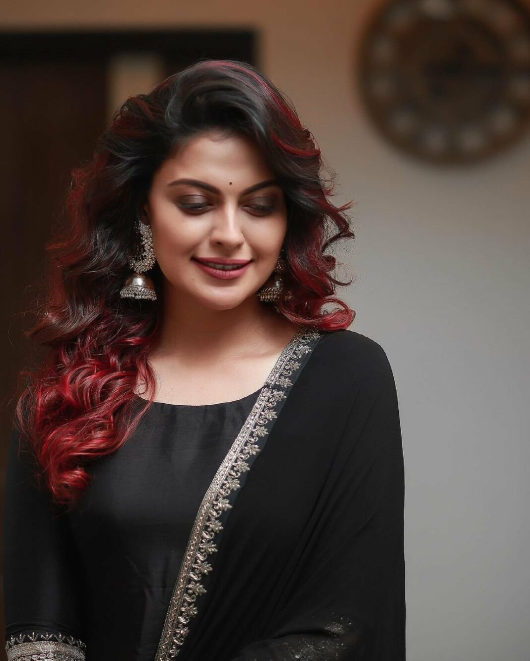 Anusree Nair turns heads in a black salwar suit!