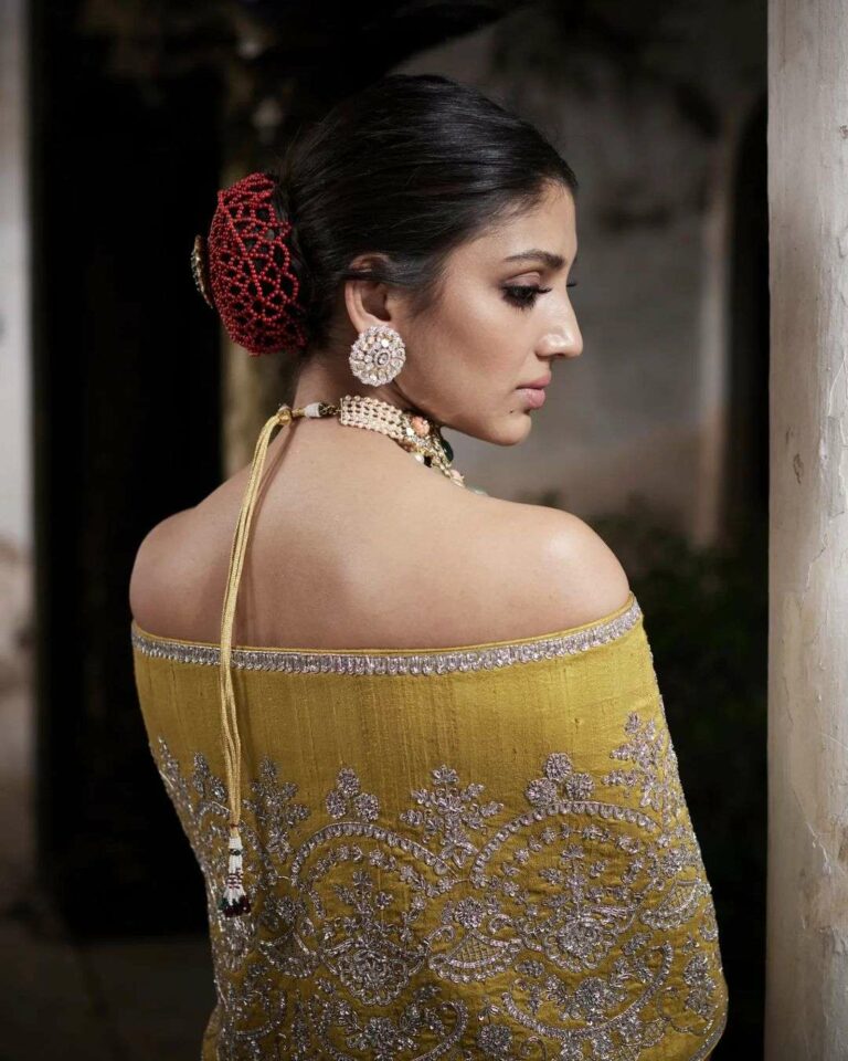 Miheeka Daggubati in a mustard yellow cape set!