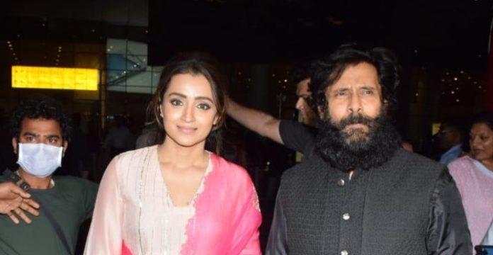 Trisha Krishnan nails her airport look in an onion pink silk salwar suit!