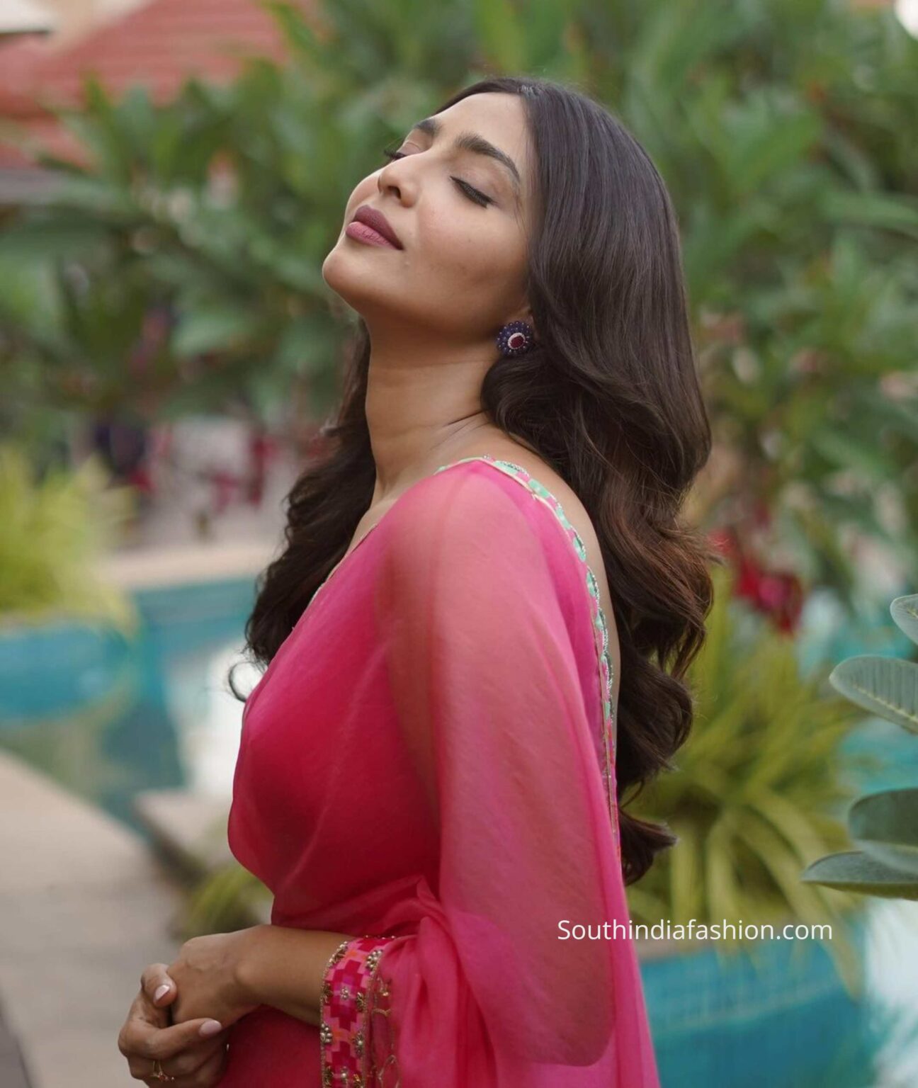 Aishwarya Lekshmi Stuns in a Rose Pink Organza Saree at PS 2 Promotions!